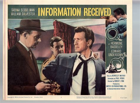 Information Received Sabine Sesselmann William Sylvester 11x14 Color