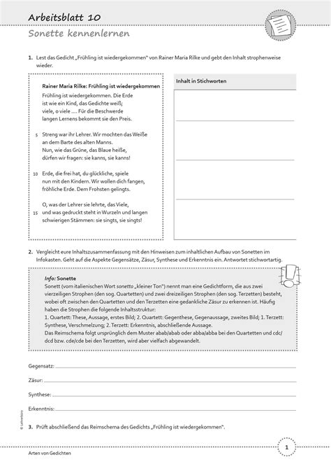 Analyse Schreiben Deutsch Klasse 10