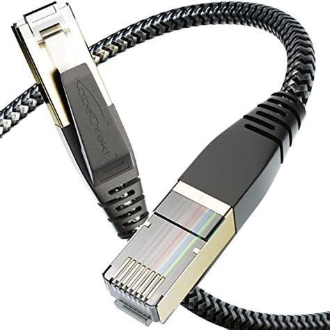 Câble Ethernet Cat8 20 M Internet Patch And Câble Réseau Avec Design De Tressage Flexible à