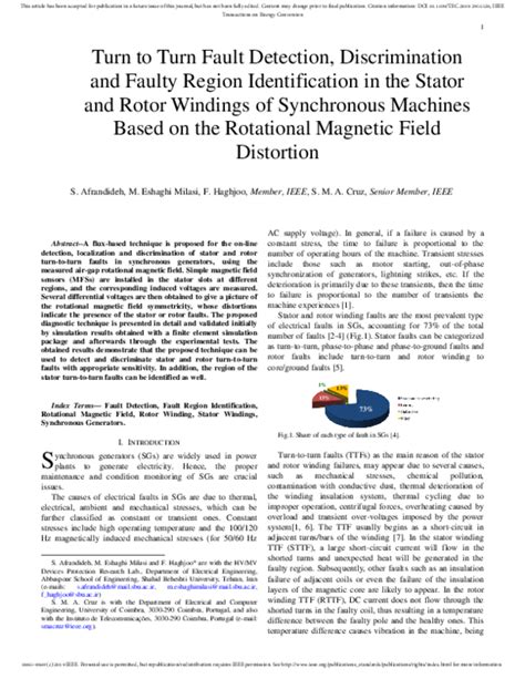 Pdf Turn To Turn Fault Detection Discrimination And Faulty Region Identification In The