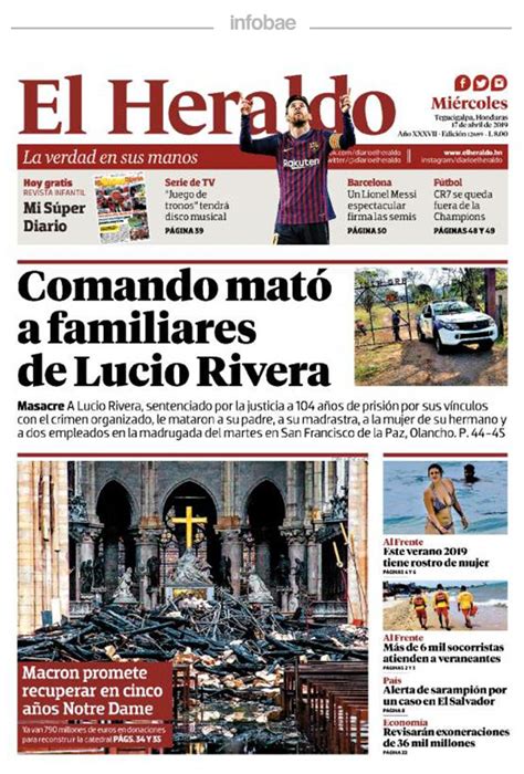 El Heraldo Honduras Miércoles 17 De Abril De 2019 Infobae