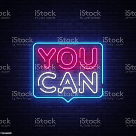 네온 텍스트 벡터를 수 있습니다 당신이 수 있는 네온 사인 디자인 서식 파일 현대 동향 디자인 광고 밝은 밤 밤 네온 간판 배너