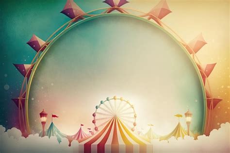 Premium Photo A Carnival Carousel Is Seen In An Animated Illustration