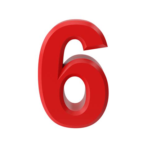 Red Number 6 3d Turbosquid 2241981