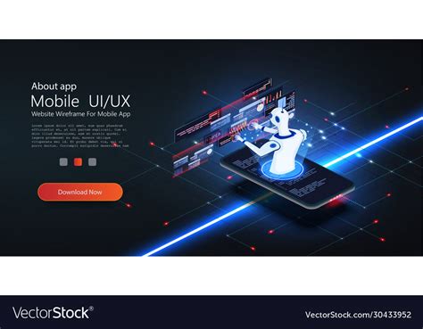 Chat bot and future marketingisometric concept of Vector Image