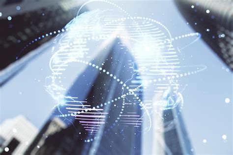 Premium Photo Abstract Graphic Digital World Map Hologram With