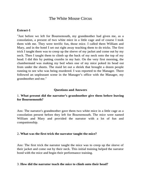 The White Mouse Circus Pdf Mouse