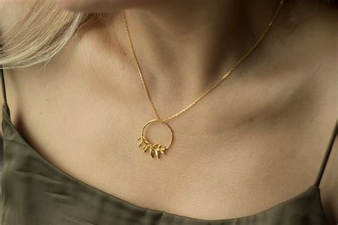 Botanical Necklace Sterling Silver Leaf Necklace Etsy
