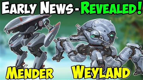 War Robots News Revealed Healing Bots Mender Weyland Wr Gameplay Youtube