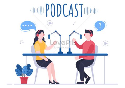 팟 캐 스 트 배경 벡터 그림 일러스트 무료 다운로드 Lovepik