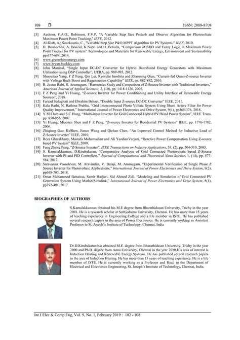 Solar Energy Based Impedance Source Inverter For Grid System Pdf