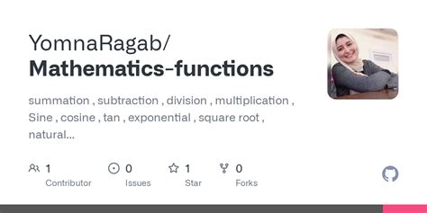 GitHub YomnaRagab Mathematics Functions Summation Subtraction Division Multiplication