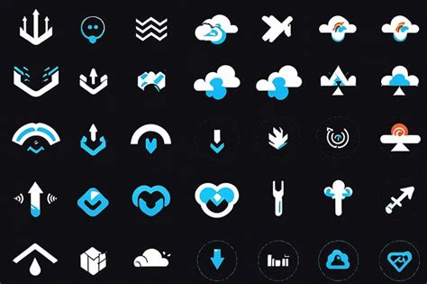 Upload Cloud Arrow Download Cloud Arrow Vector Symbols Premium AI Generated Image