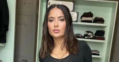 Salma Hayek 56 Warned To ‘stop It As She Lets Curves Spill From Tiny