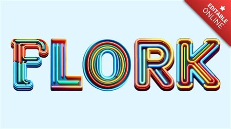 FLORK | Neon Alphabet Font | Text Effect Generator