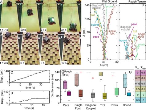 Gait Trials Over Flat And Rough Terrain Snapshots Of The Robot Moving Download Scientific