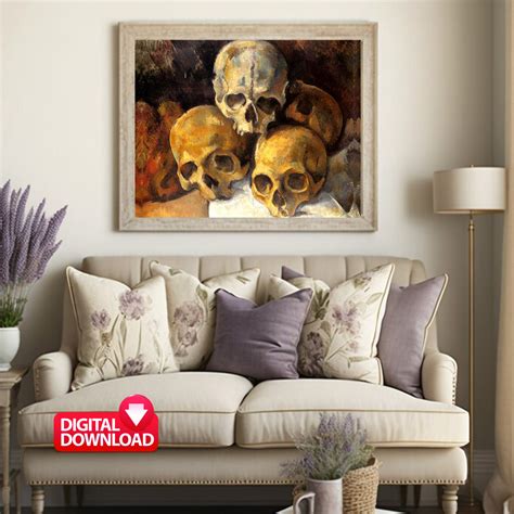Pyramid Of Skulls 1901 By Paul Cezanne Reproduction Digital Print