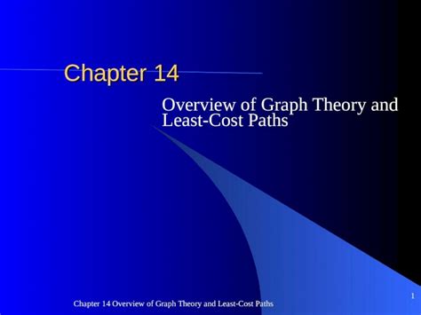 ppt chapter 14 overview of graph theory and least cost paths 1