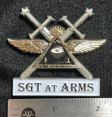 Widows Sons Masonic Riders Association Winged Pyramid Officer Pin