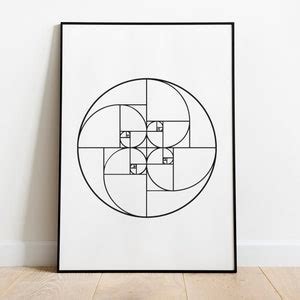 Golden Ratio SVG Fibonacci Spiral SVG Golden Ratio Cut File Vector