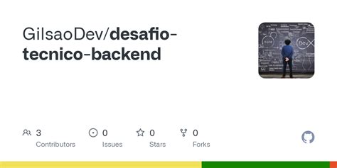 GitHub GilsaoDev Desafio Tecnico Backend