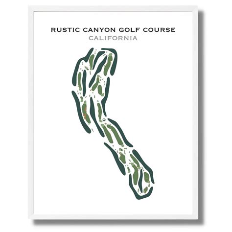 Rustic Canyon Golf Course Ca Golf Course Map Home Decor Etsy