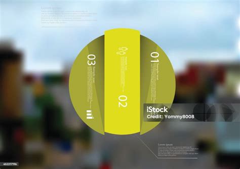 동그라미 그림 Infographic 템플릿 3 녹색 부분에 세로로 분했습니다 0명에 대한 스톡 벡터 아트 및 기타 이미지 0