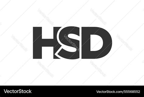 Hsd Logo Design Template With Strong And Modern Vector Image