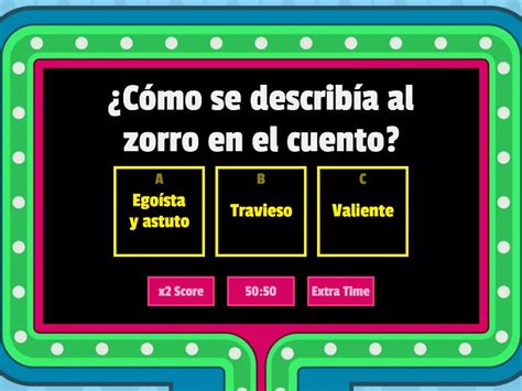 Caracteristicas Cuento Gameshow Quiz