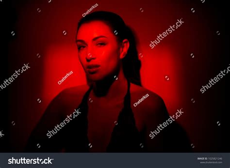 Sexy Fiery Girl Red Portrait Beautiful Stock Photo Shutterstock