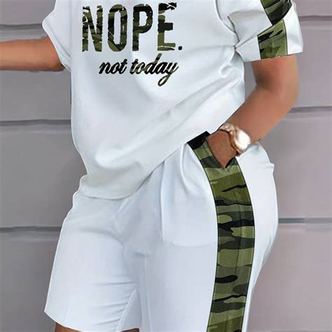 Plus Size Outfits Two Piece Set Womens Plus Marble Print Short Sleeve