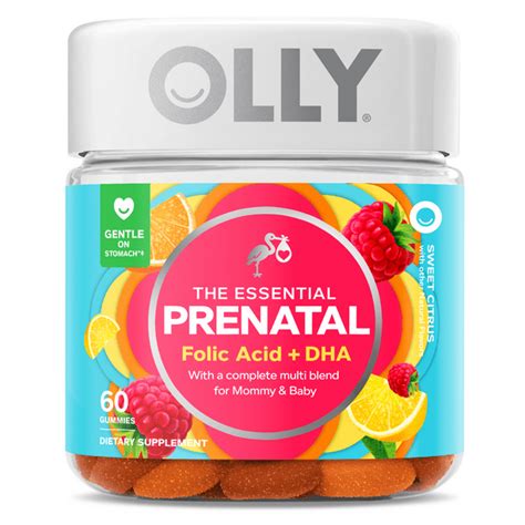 Olly Essential Prenatal Multi Vitamin Gummies With Dha And Folic Acid 60