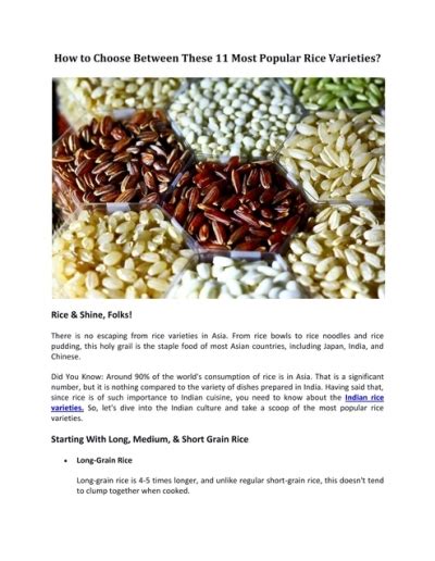 How To Choose Between These 11 Most Popular Rice Varieties Converted