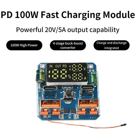 Buck Boost Board 4s Configuration Pd 100w Fast Charging Module 20v 5a