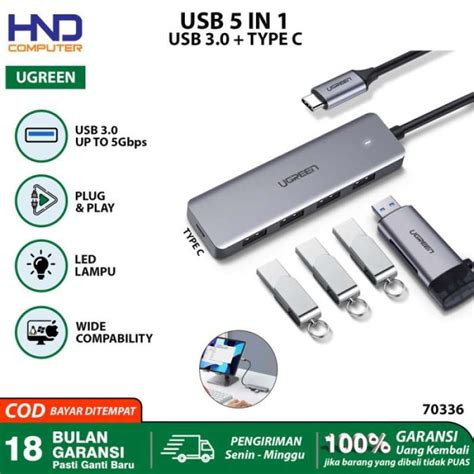 Jual Ugreen Usb Type C 4 Port Usb Hub 30 High Speed Usb Extension Di