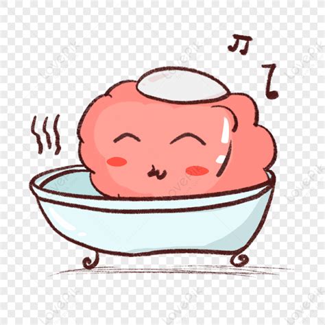 파란색 욕조에서 목욕을하는 빨간 만화 캐릭터 일러스트심벌 마크장비 Png 일러스트 무료 다운로드 Lovepik