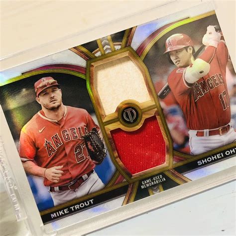 Yahooオークション スペシャル 大谷翔平 トラウト Topps パッチ カ