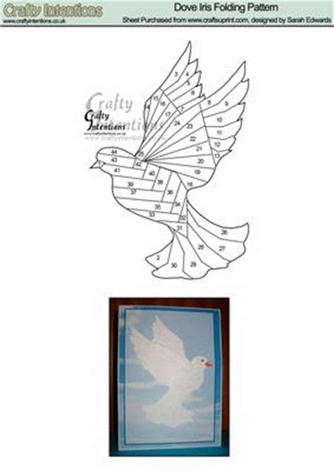 Dove Iris Folding Pattern CUP19488 172 Craftsuprint