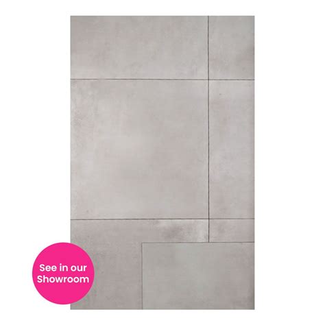 Rectified Concrete Effect Grey Matt Porcelain Floor Tile
