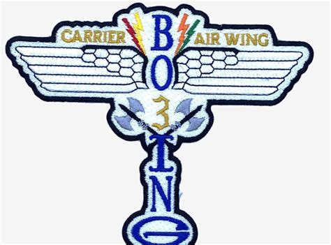 Carrier Air Wing Cvw 3 Boeing Patch With Hook And Loop Squadron