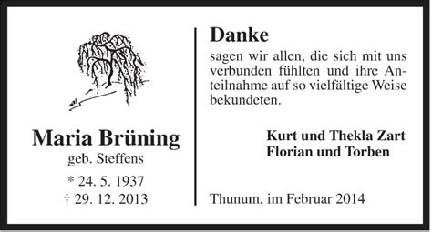 Traueranzeigen Von Maria Brüning Nordwest Trauerde