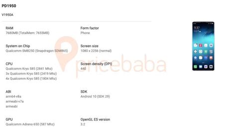 Vivo Nex 3s 5g Leaks Once Again With Snapdragon 865 8 Gb Ram