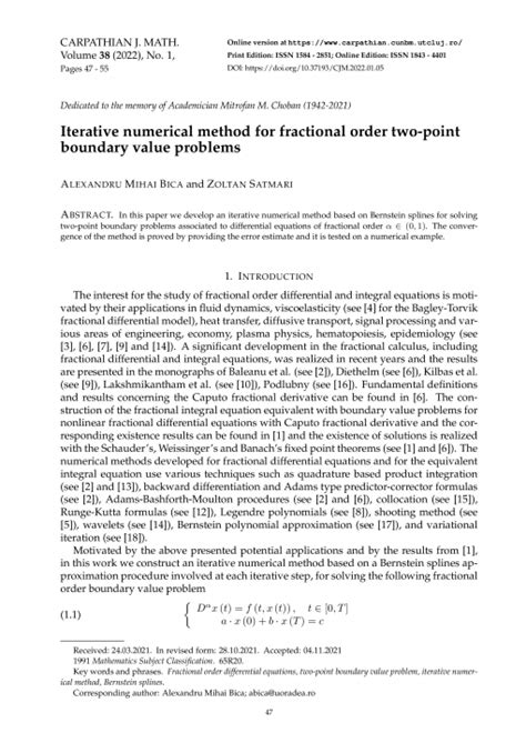 Iterative Numerical Method For Fractional Order Two Point Boundary