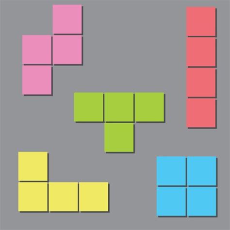 Game Brick Tetris Template On Black Background Vector Image
