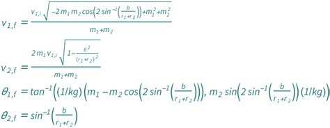 Elastic Collision Equation