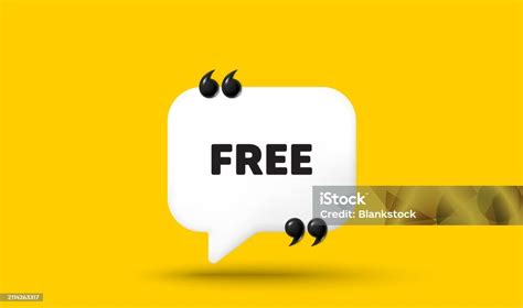 무료 태그 특별 제안 표시 채팅 말풍선 3d 아이콘입니다 벡터 3차원 형태에 대한 스톡 벡터 아트 및 기타 이미지 3차원