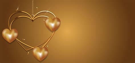 벡터 해피 발렌타인 데이 수평 배경 2 월 14 일에 대한 우아한 배경 텍스트가 있는 배너입니다 황금 빛 심장과 황금 풍선 은