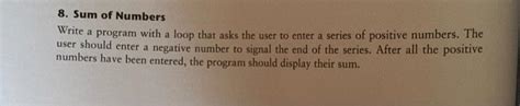 Solved Python Practice8 Write A Program With A Loop That