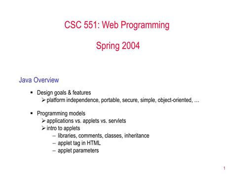 ppt csc 551 web programming spring 2004 powerpoint presentation