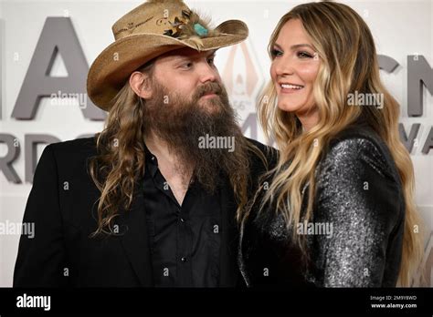 Chris Stapleton Left And Morgane Stapleton Arrive At The 56th Annual